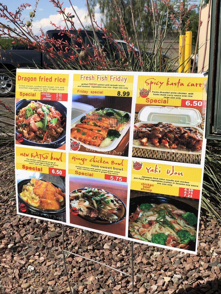 Menu at Yoshi's Fresh Asian Grill fast food, Phoenix, N Cave Creek Rd