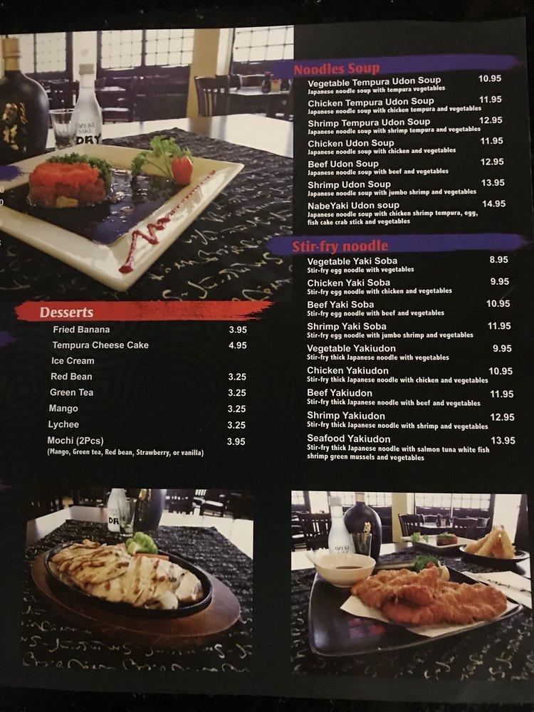Menu at ASAHI Sushi Bar and Asaian Grill, Belle Chasse