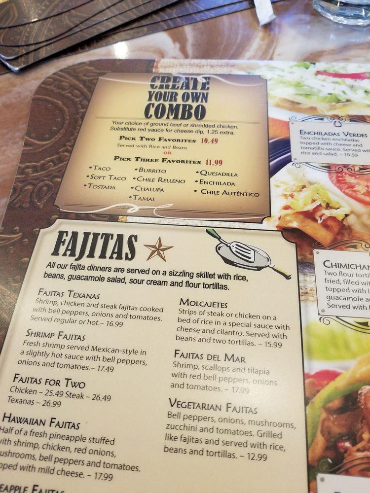 Menu at Rodeo Grande restaurant, Roanoke
