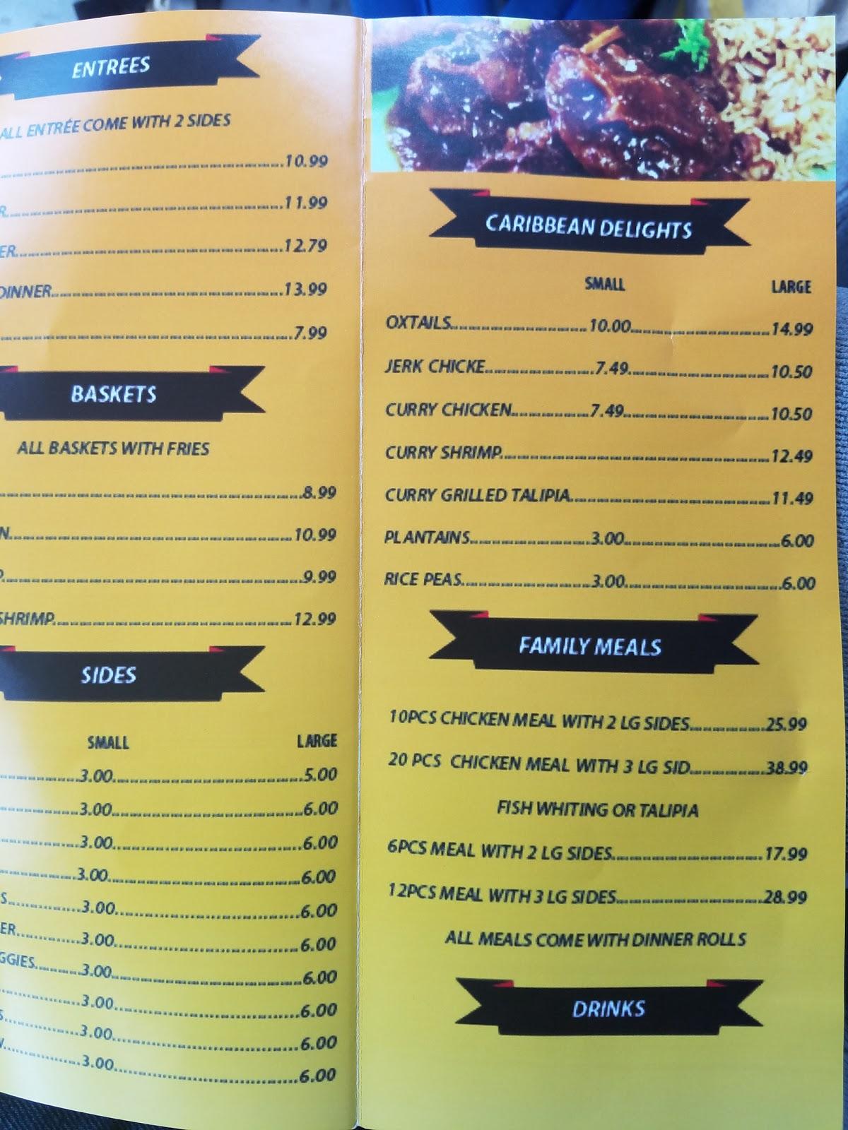 Menu at Ty's Wing & Tings Restaurant, Charlotte