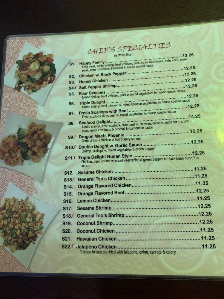 Menu at Asian Star restaurant, Sallisaw