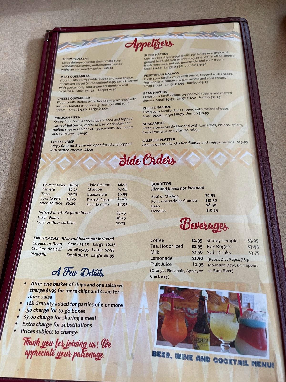 Menu at Ayutla's Family Mexican Restaurant, Goldendale