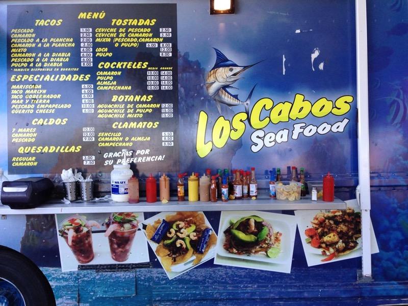 Menu at Los Cabos restaurant, Calexico