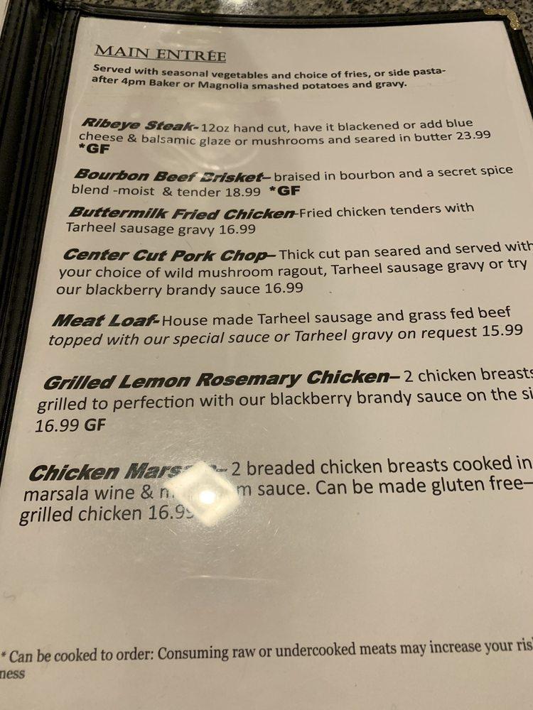 Menu at Magnolia restaurant, Sedro-Woolley