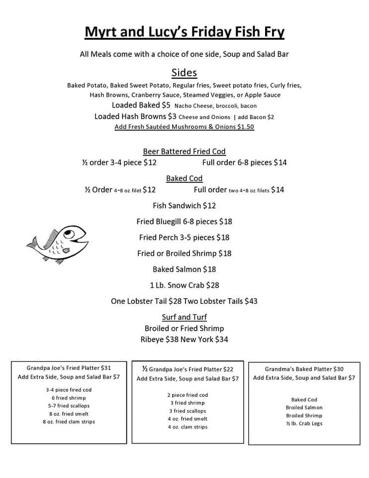 Menu at Myrt and Lucy's Chat & Chew Family Restaurant, Wisconsin Dells