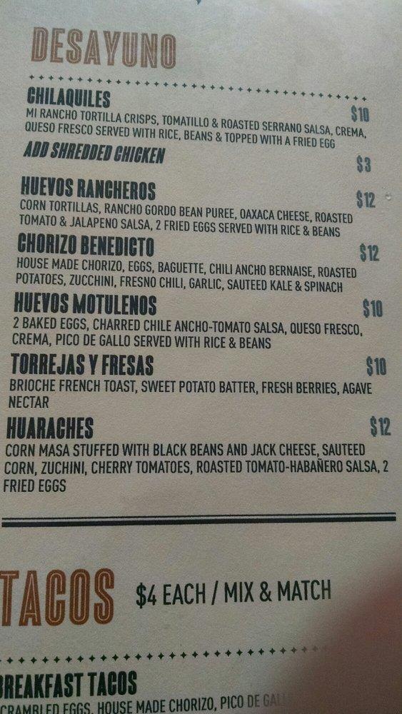 Menu at Matador pub & bar, San Francisco, 679 Sutter St
