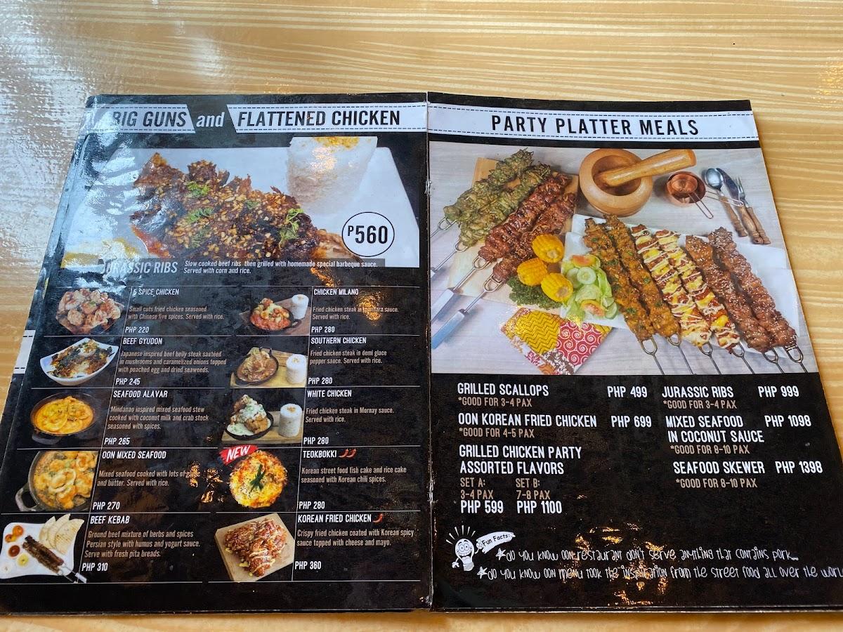 Carta del restaurante OUT OF NOWHERE KITCHEN Kidapawan, Kidapawan