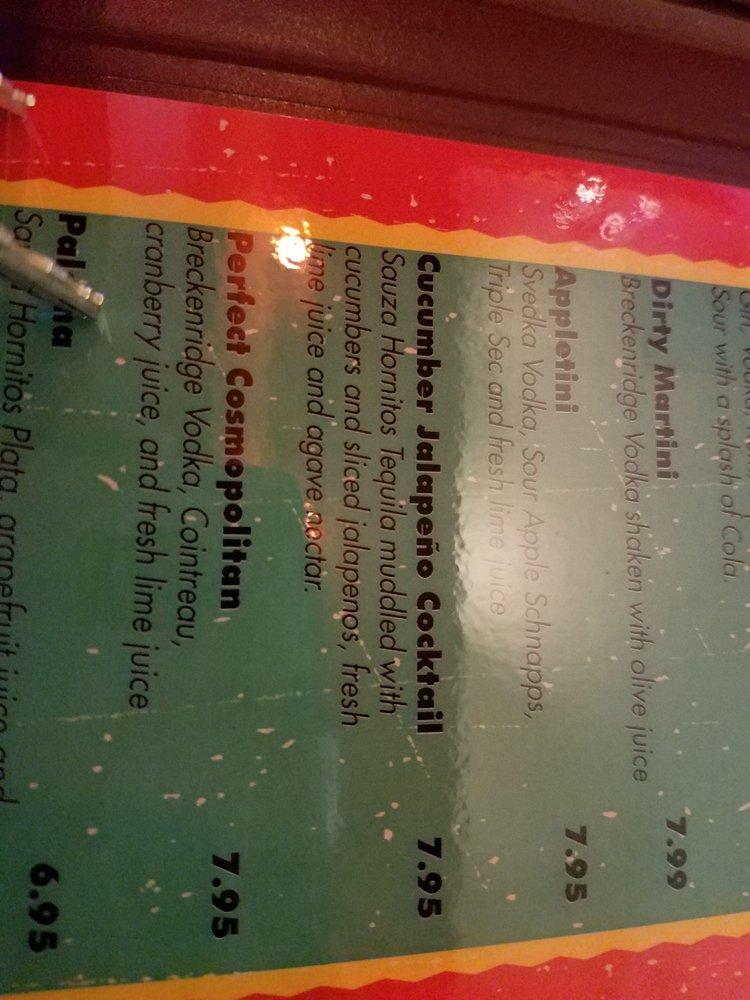 Menu at Senor Ric's Mexican Restaurant, Aurora, E Mississippi Ave
