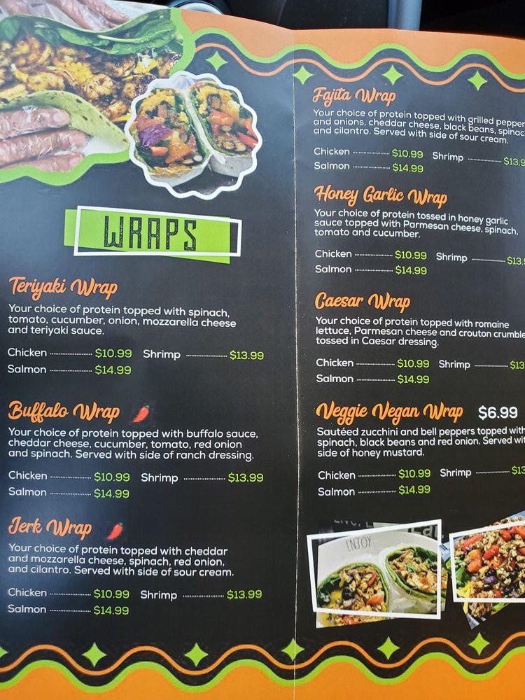 Menu at WRAP - A - LOT Fresh Express restaurant, College Park