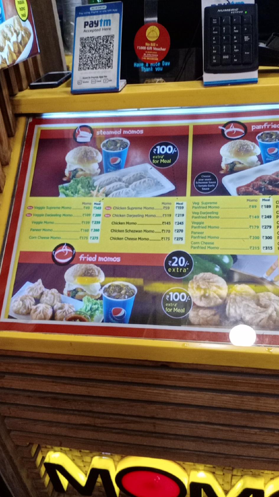 Menu at Wow! Momo, Delhi, 1