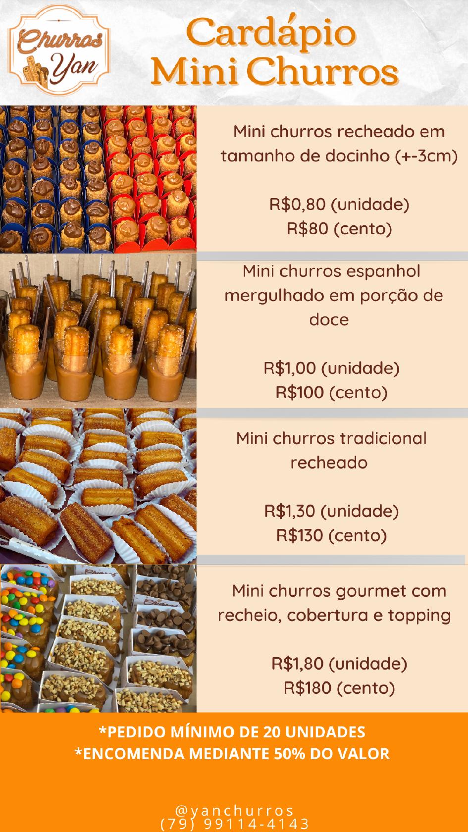 Menu em Churros Yan restaurante, Aracaju