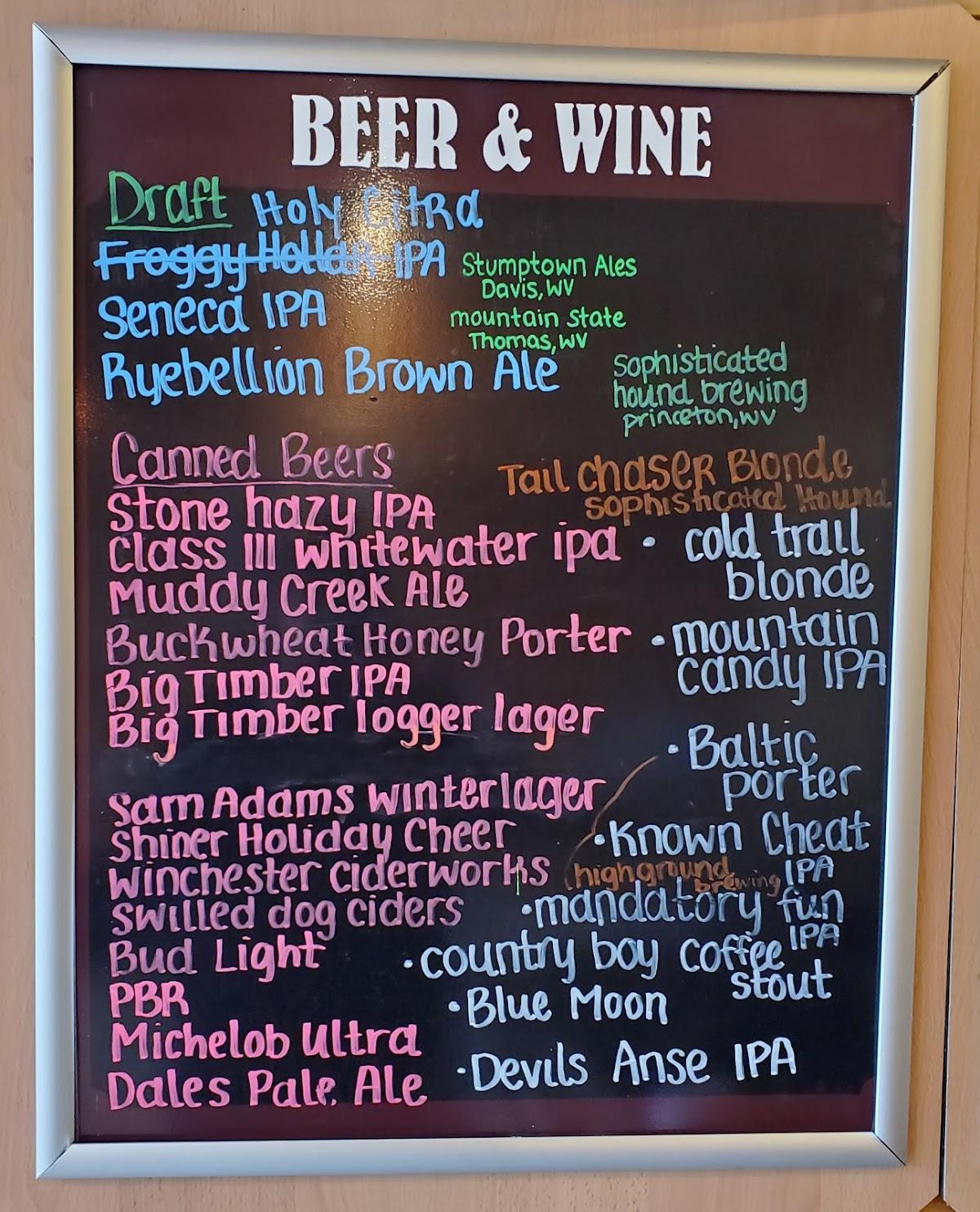Menu at Riverfront Wood Fired Pizza pub & bar, Thomas