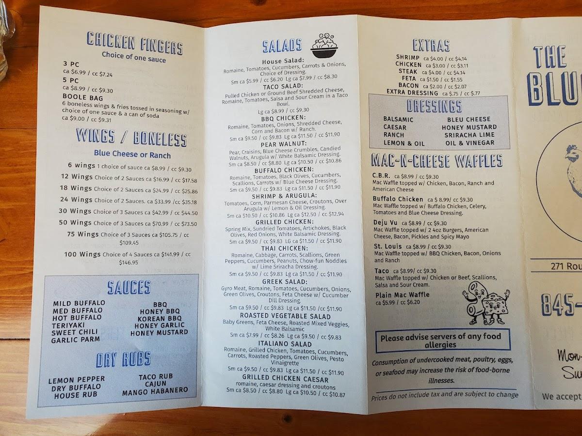 Carta del restaurante The Blue Hen, Mahopac