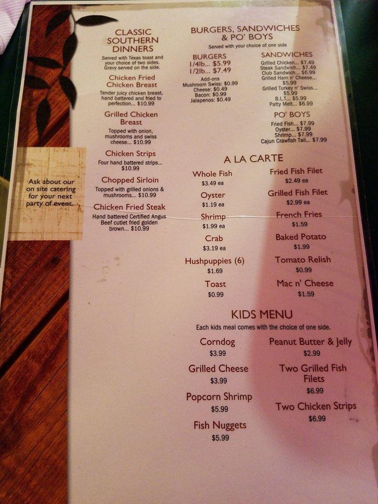 Menu at Duke's Fish Shack restaurant, Lakeport