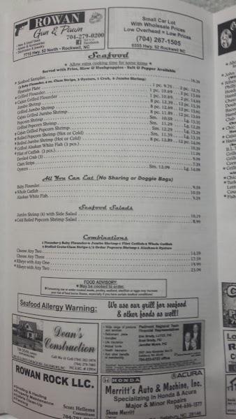 Menu at Johnny's Barbeque, Rockwell