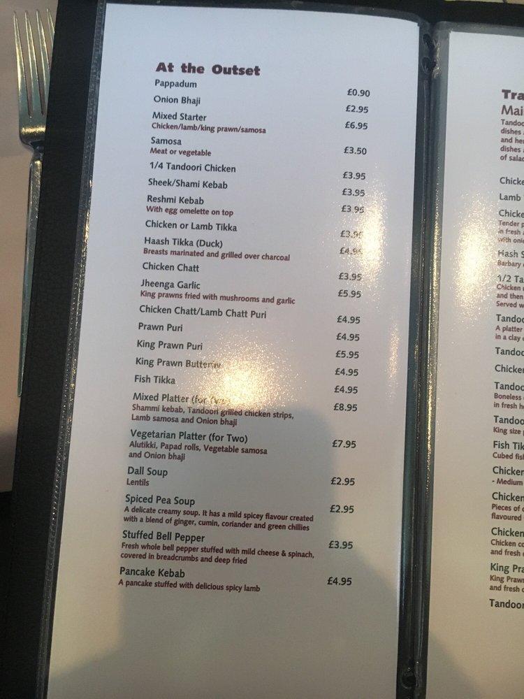 Menu at The Minster Tandoori restaurant, Margate, 1 High St