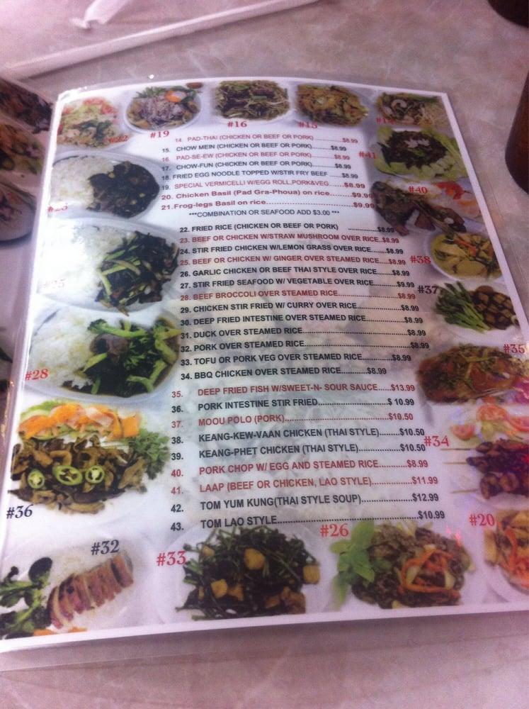 Menu at Phở 76 restaurant, Fresno