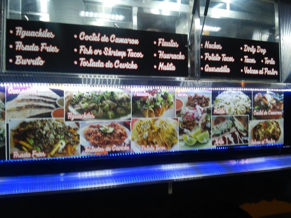 Menu at Tacos La Doña restaurant, Monrovia
