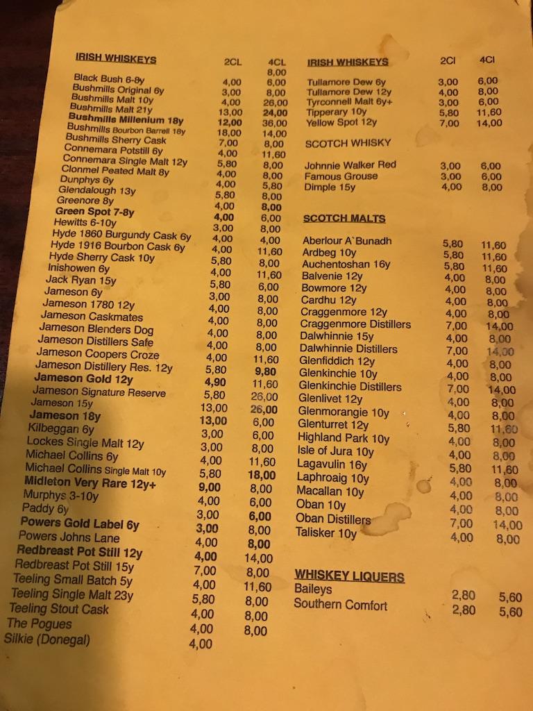 Speisekarte von Chelsea Pub, Linz