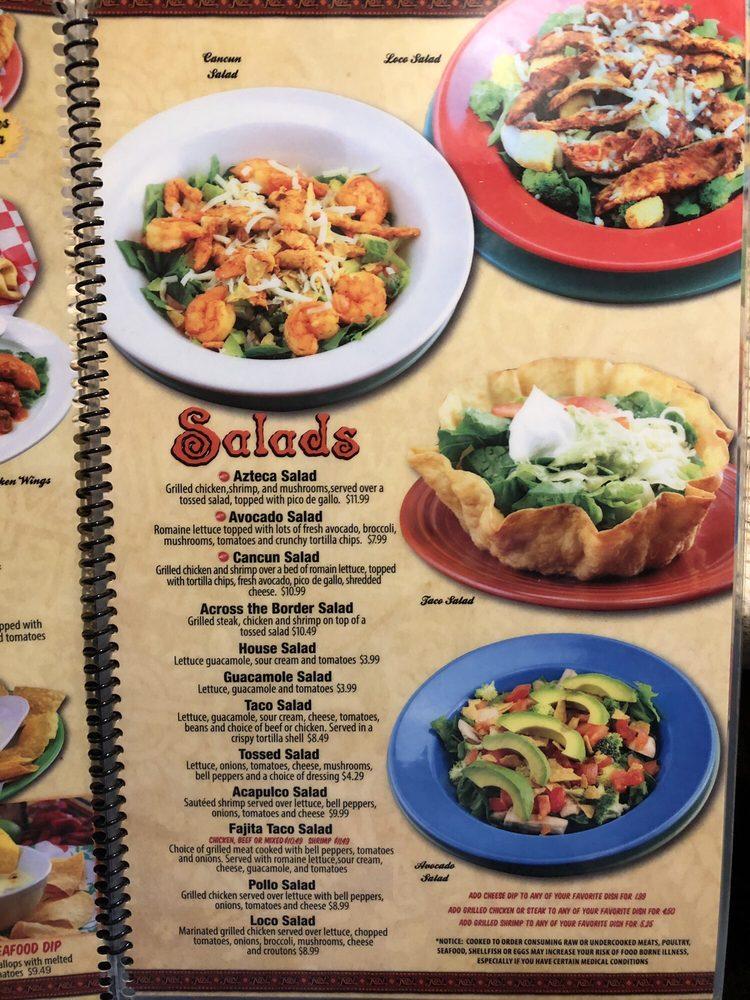 Menu at Compadres Tequila Lounge restaurant, Pittsboro