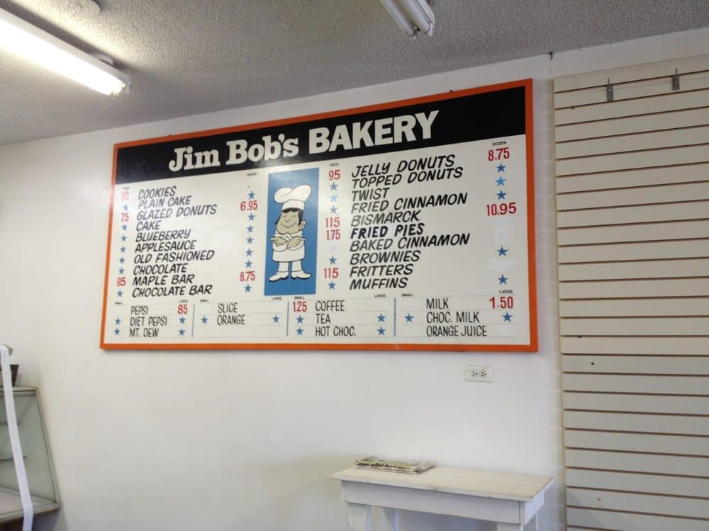 Menu at Jim Bob's Bakery Inc, Twin Falls