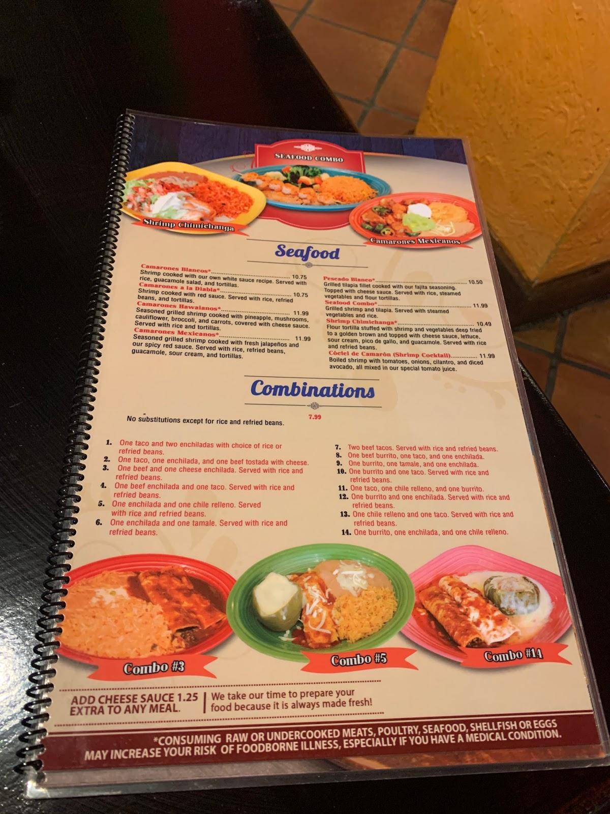 Menu at LOS ARCOSS MEXICAN RESTAURANT, Gardendale