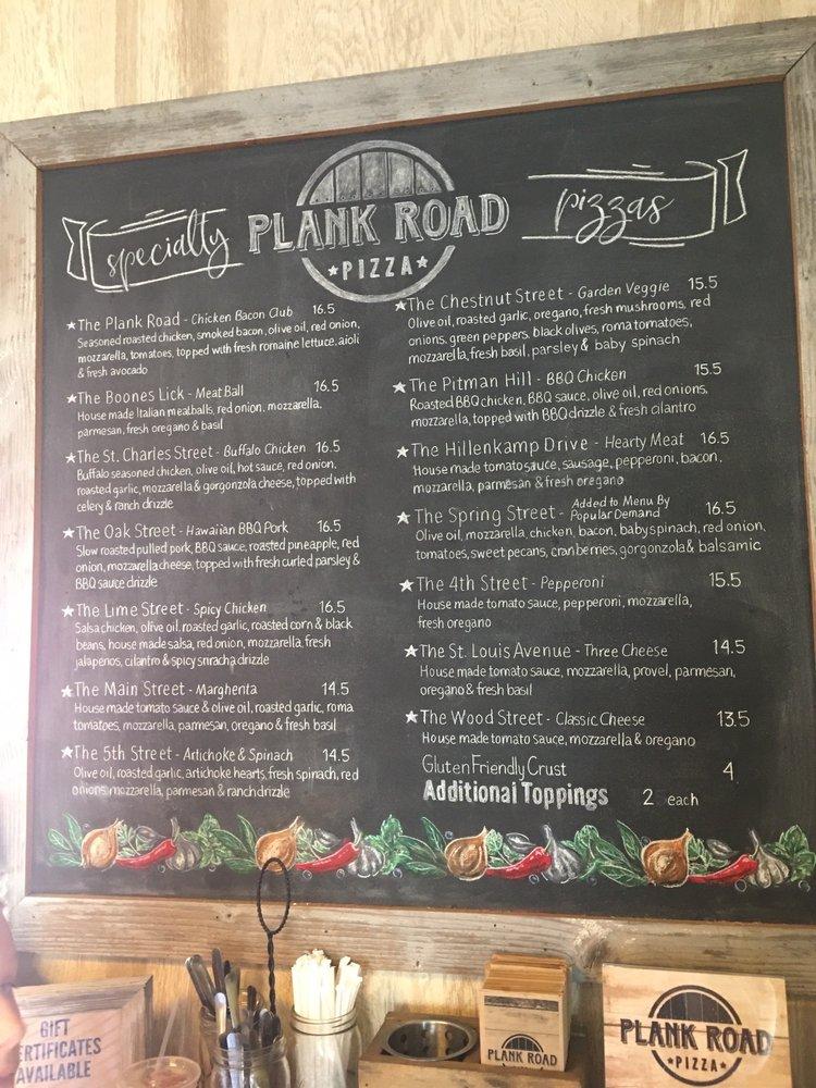 Menu at Plank Road Pizza pizzeria, Cottleville, State Rte N