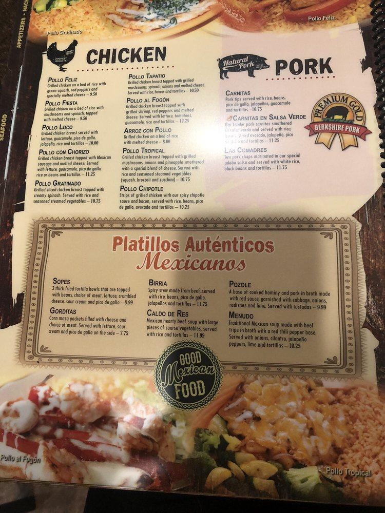 Menu at Santa Fe Mexican Grill restaurant, Kingsport