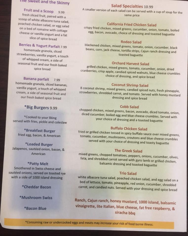 Menu at Poached restaurant, Naples