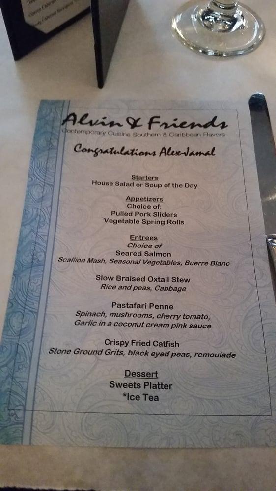 Menu at Alvin & Friends restaurant, New Rochelle