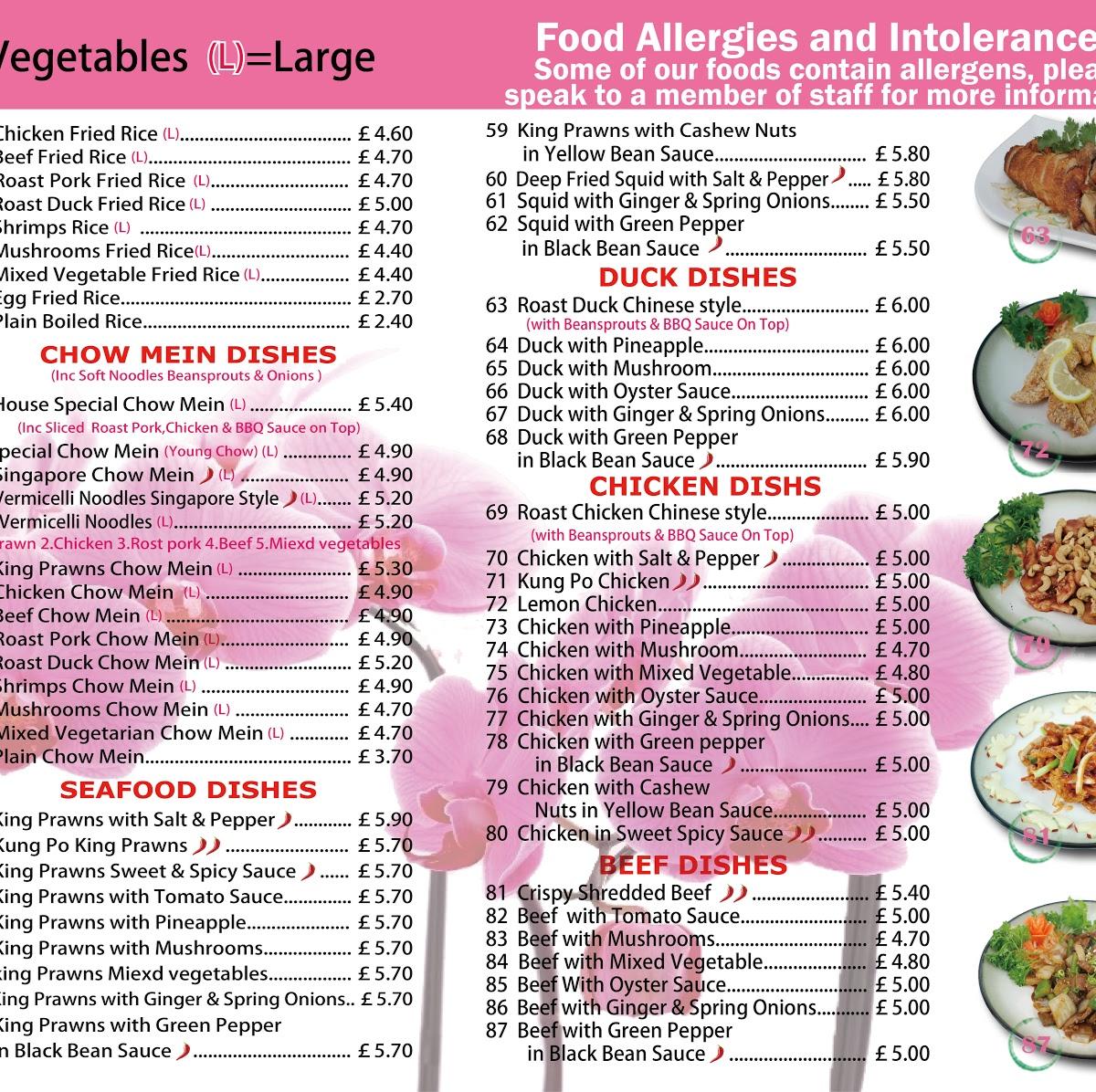 Menu at Golden Chef restaurant, Reading