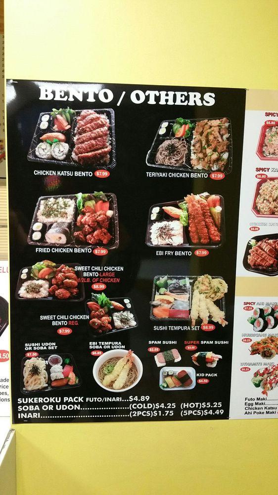 Menu at Kozo Sushi restaurant, Honolulu, S King St