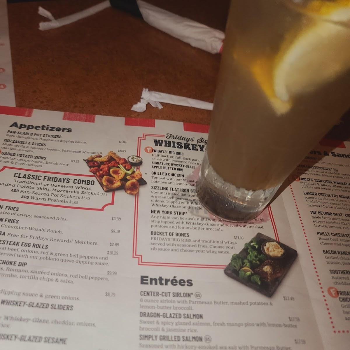 Menu at TGI Fridays pub & bar, Waterbury
