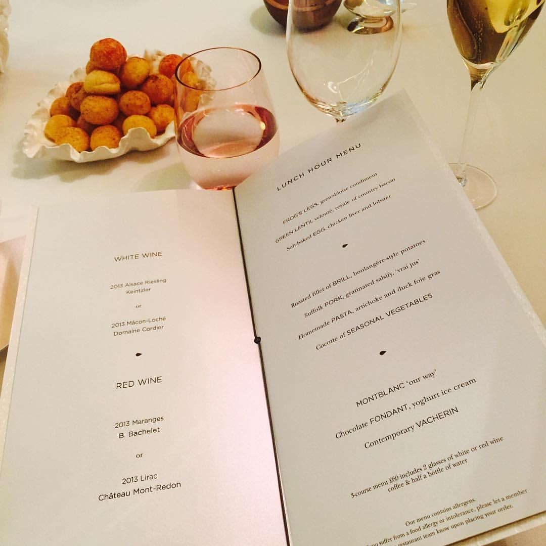 Menu at Alain Ducasse at The Dorchester restaurant, London, 53 Park Ln