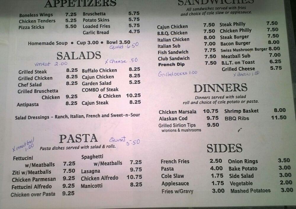 Menu at Chef Ray's Cafe, East Liverpool