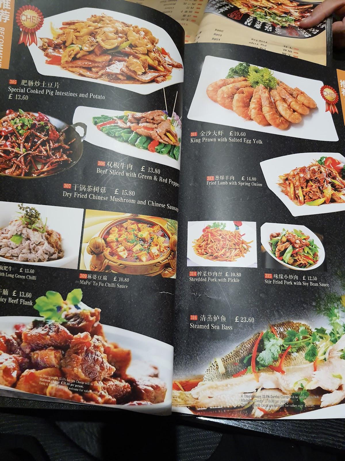 Menu at Crystal China restaurant, London, 78-80 Tower Bridge Rd