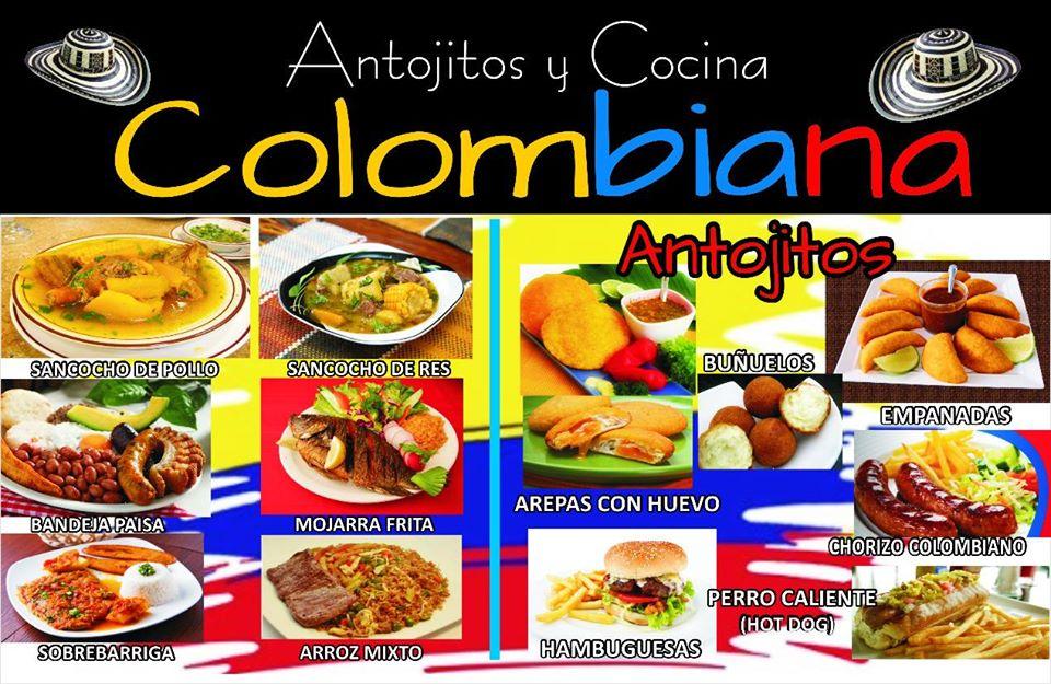 Carta del restaurante La Cocina Colombiana, Ciudad del México