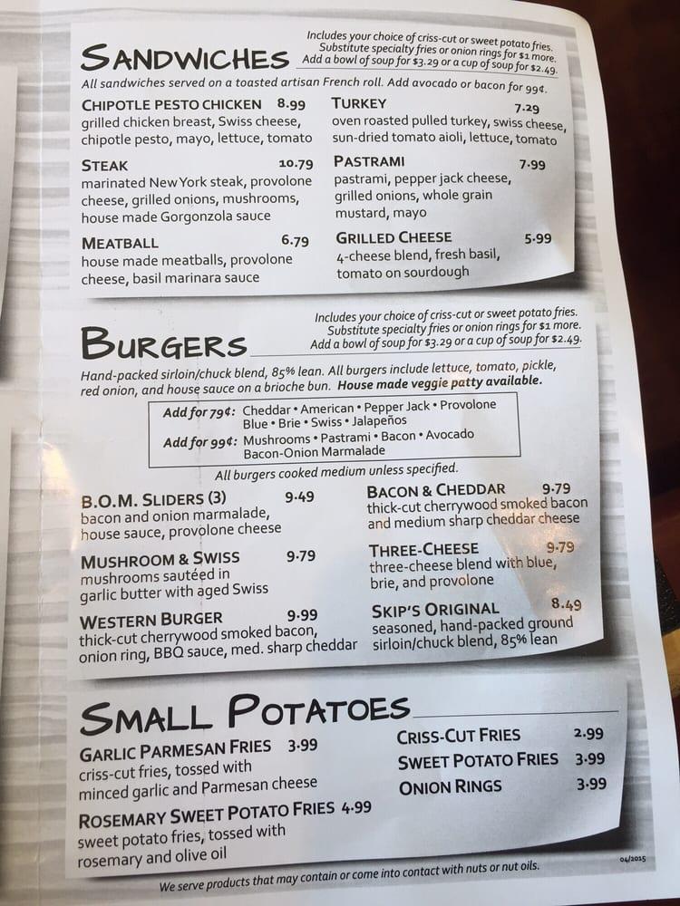 Menu at Skip's Kitchen restaurant, Carmichael