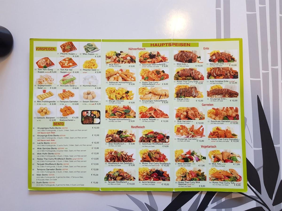 Speisekarte von Yuko ASIA Imbiss restaurant, Amstetten