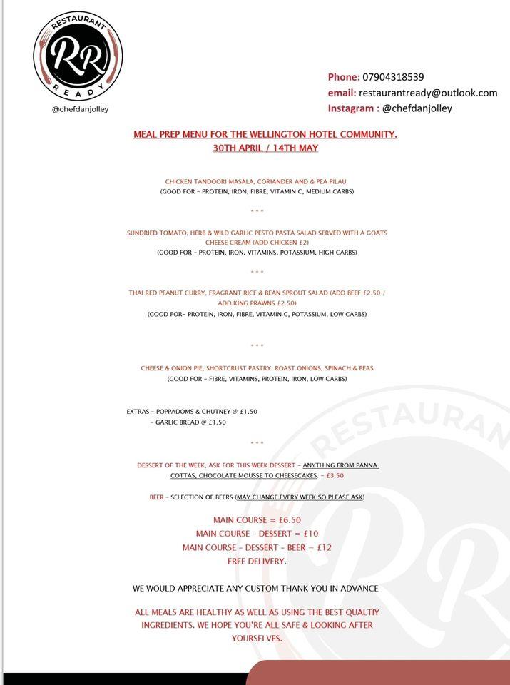 Menu at Wellington Hotel pub & bar, Hale, Town Ln