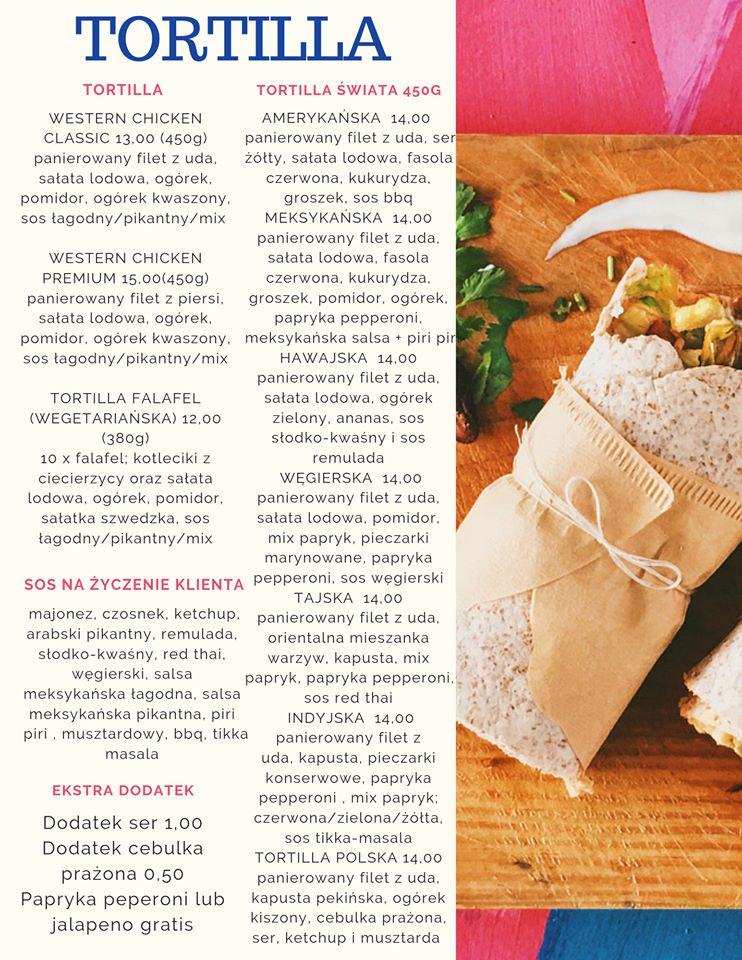 Menu at Western Chicken Olkusz restaurant, Olkusz