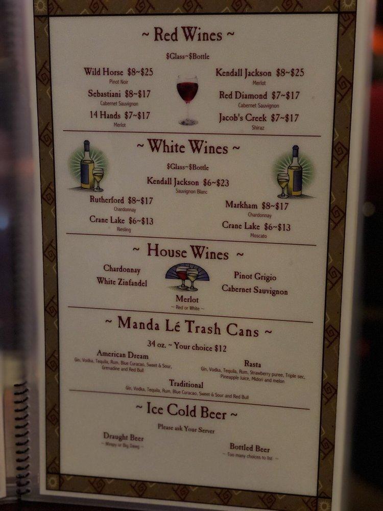 Menu at Manda Le Bar and Grill, Sierra Vista