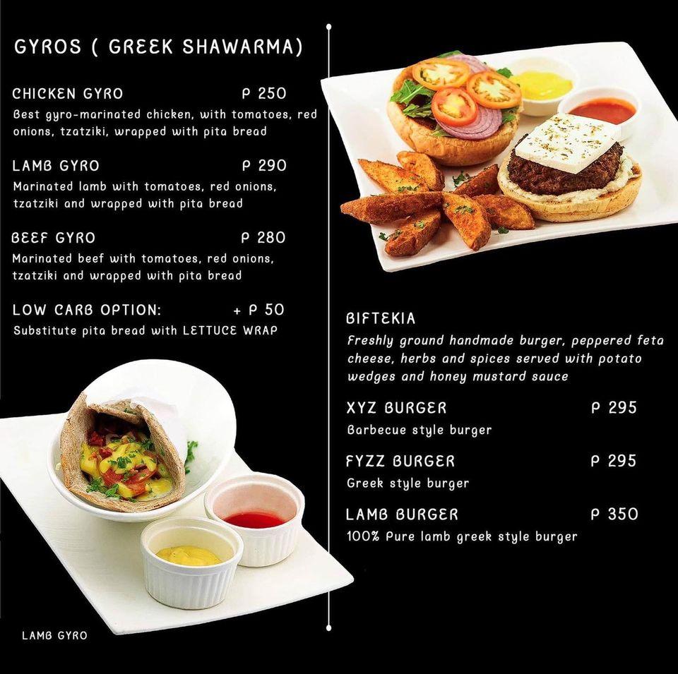 Menu at Q Kitchen restaurant, Tacloban City