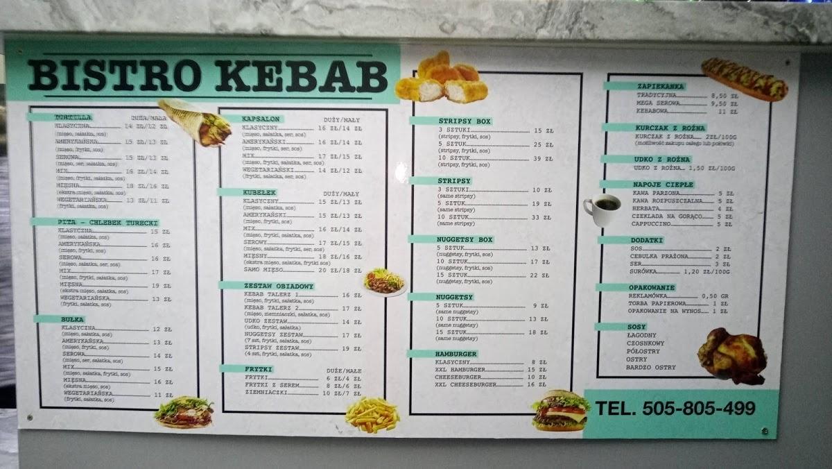 Menu at BISTRO KEBAB JELEŚNIA restaurant, Jeleśnia