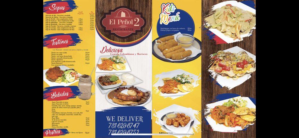 Carta del restaurante El Peñol 2, Revere