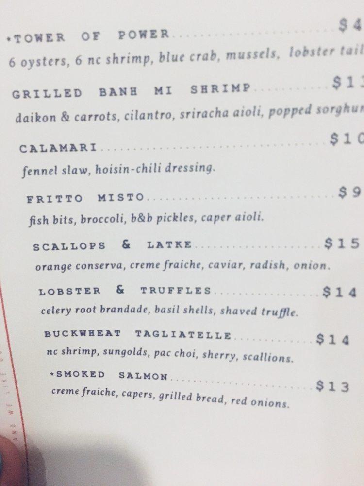 Menu at Fin & Fino pub & bar, Charlotte