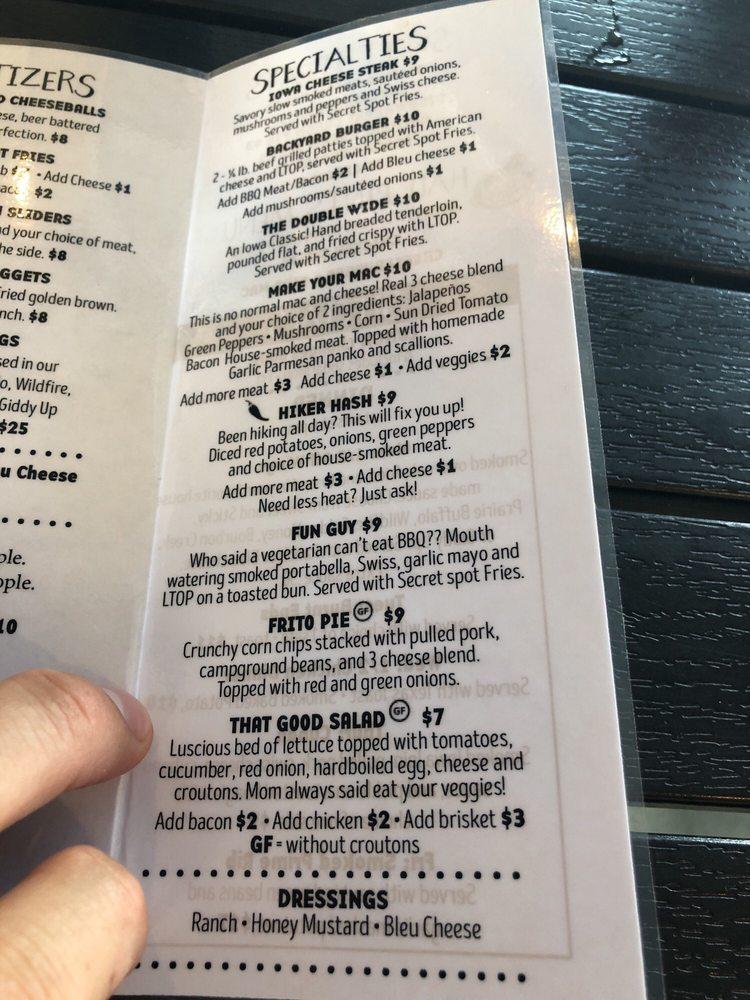 Menu at Whatcha Smokin BBQ & Brew, Luther
