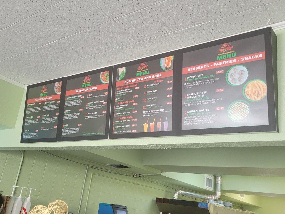 Menu at BL Sandwich fast food, Winter Haven