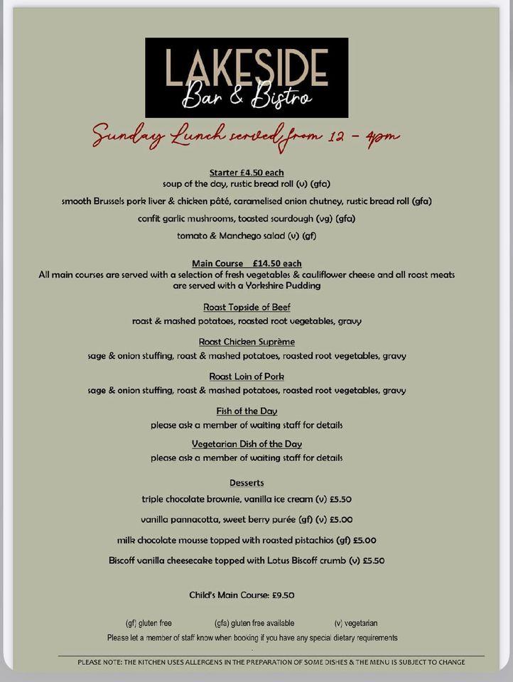 Menu at @Stanton Lakes restaurant, Stoney Stanton