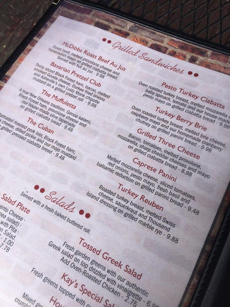 Menu at Veranda Cafe & Gift, Black Mountain